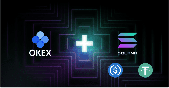 منصة OKEx تدعم عملتي USDT و USDC على شبكة Solana